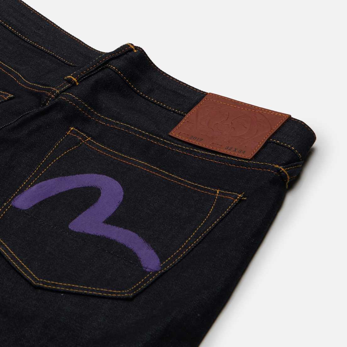 Мужские джинсы Evisu 2017 Purple Seagull Carrot Fit, 0ELBSM0JE22417CT-INDX