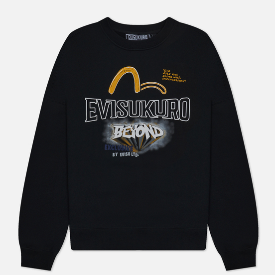 Мужская толстовка Evisu Evisukuro Multi Logo Crew Neck ...