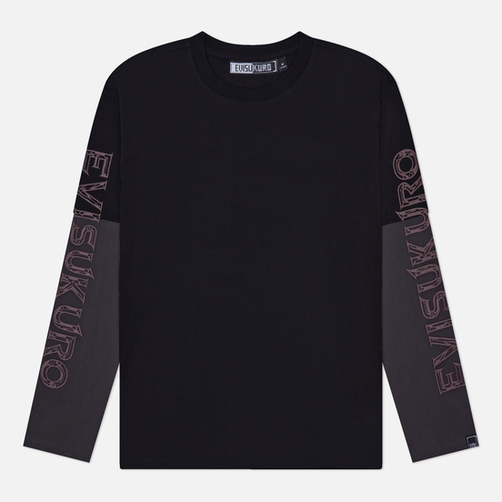 Мужской лонгслив Evisu Evisukuro Logo Embroidery Sleeves 2 in 1 ...