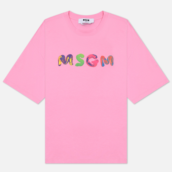 Женская футболка MSGM Multicolor Logo, 3341MDM177 227798 12