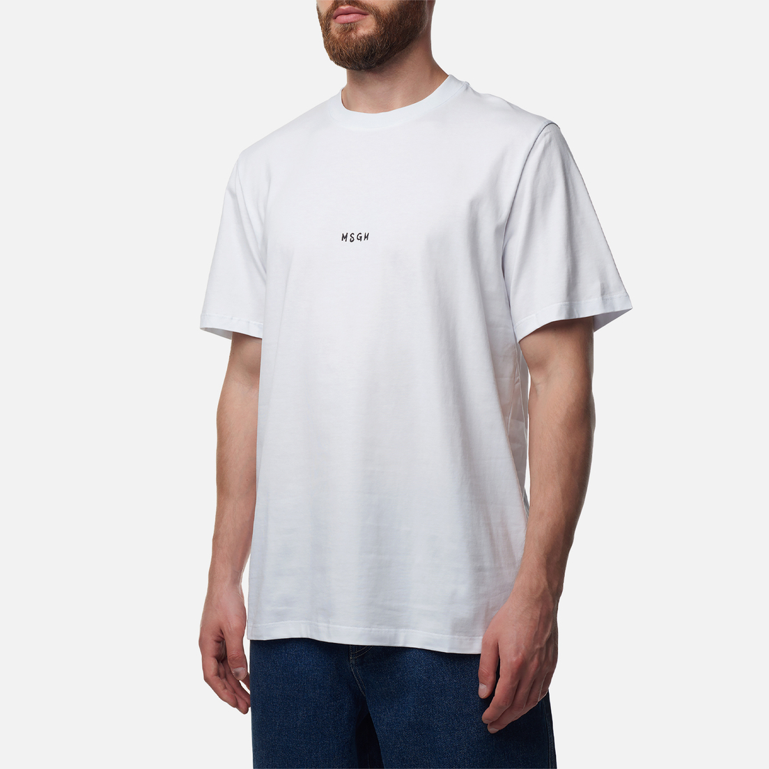 Мужская футболка MSGM Brush Stroke Micrologo, 3540MM550 237798 01