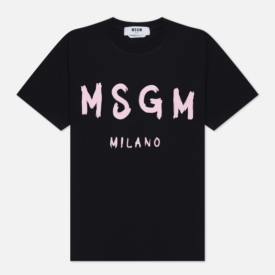 Женская футболка MSGM Brush Stroke Logo, 3541MDM510 237798 99