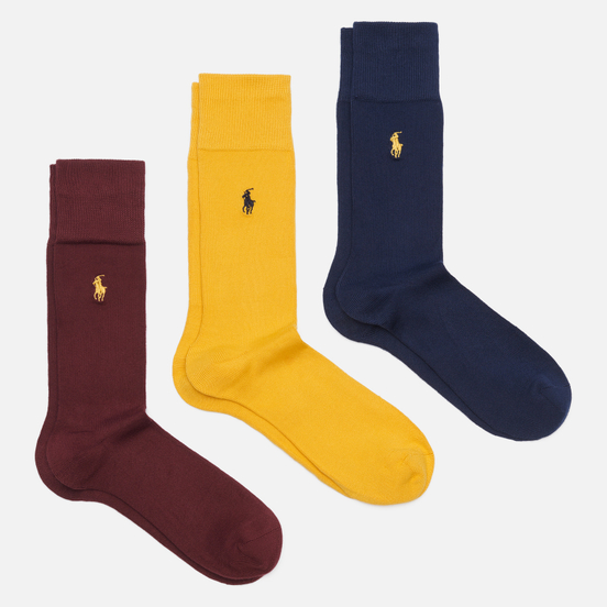 Комплект носков Polo Ralph Lauren Polo PLR Rib Crew 3-Pack, 449-958869-003