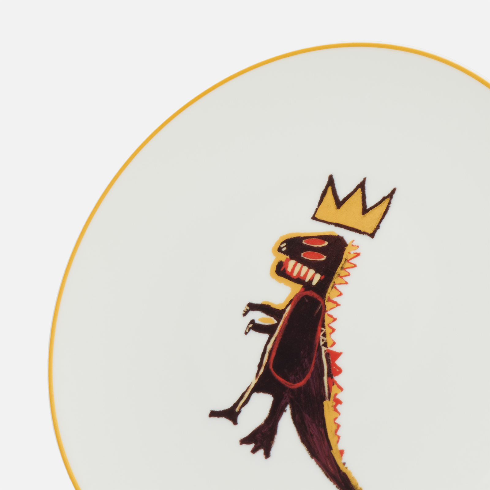 Тарелка Ligne Blanche Jean-Michel Basquiat Dragon White Large CAJMB26