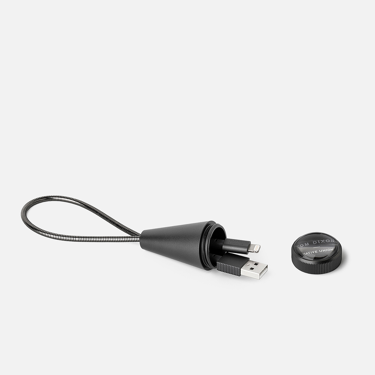 Кабель Native Union x Tom Dixon Stash Cone Lightning CONE-L-BLK-TD