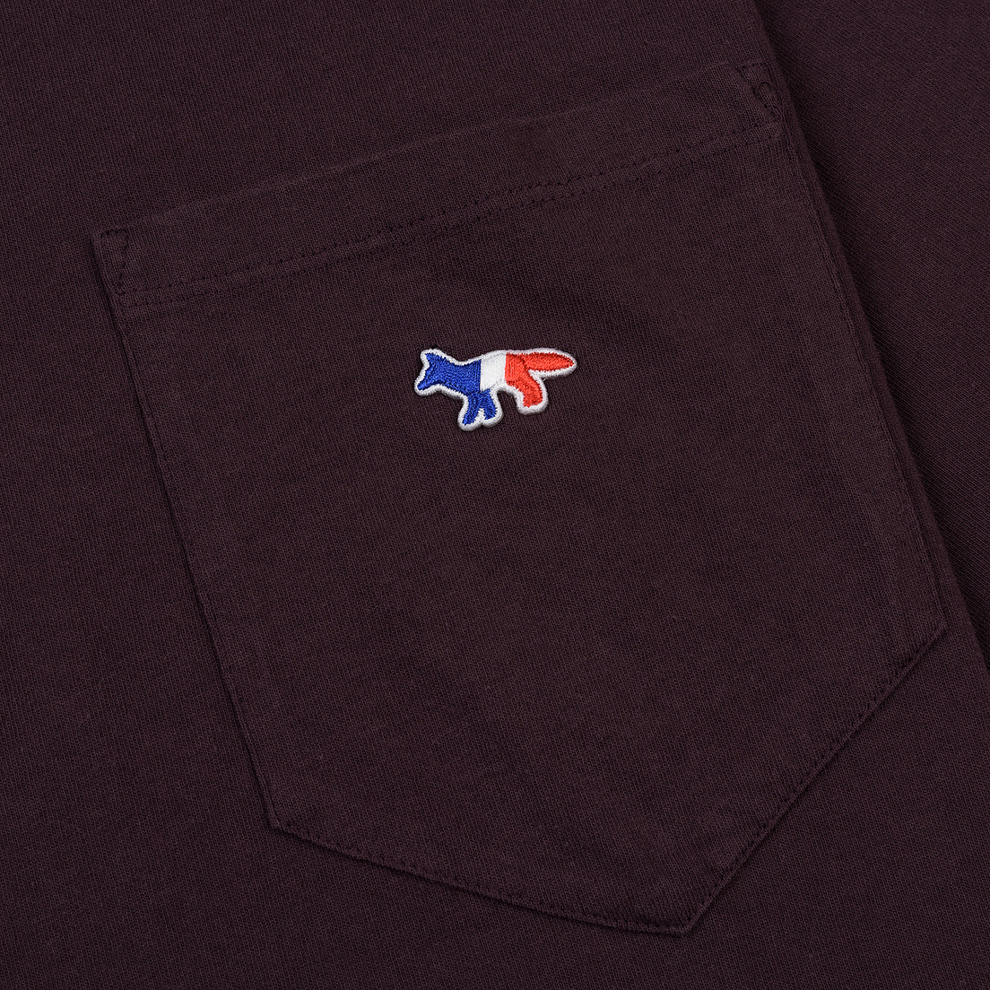 Мужская футболка Maison Kitsune Tricolor Fox Patch, BM00103AT1500-BU