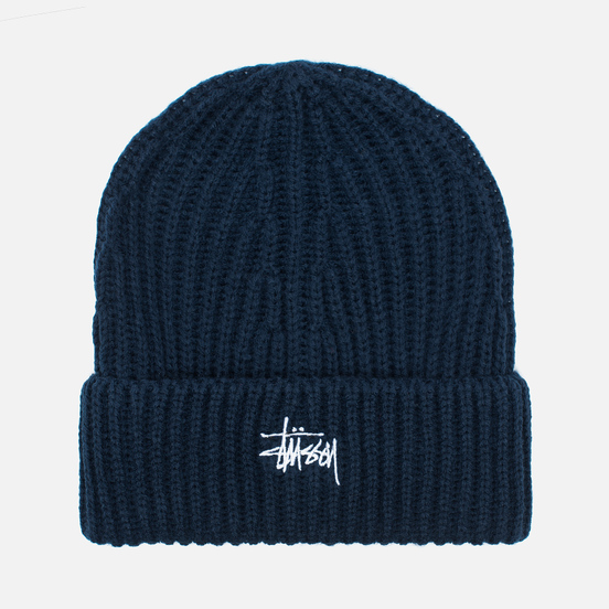 Шапка Stussy Basic Stock Cuff Beanie, 132786-NAVY