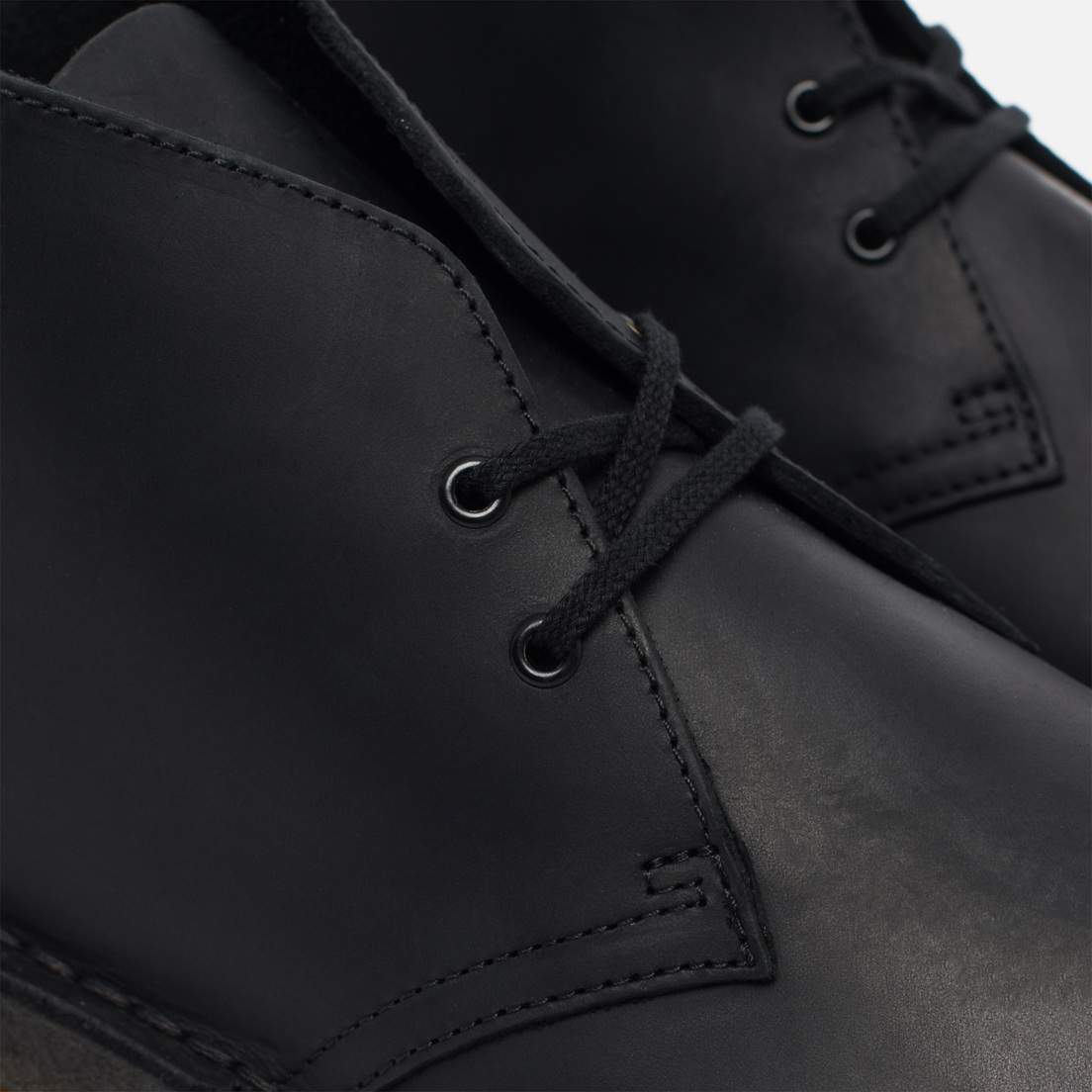 Clarks originals desert boot black smooth leather store
